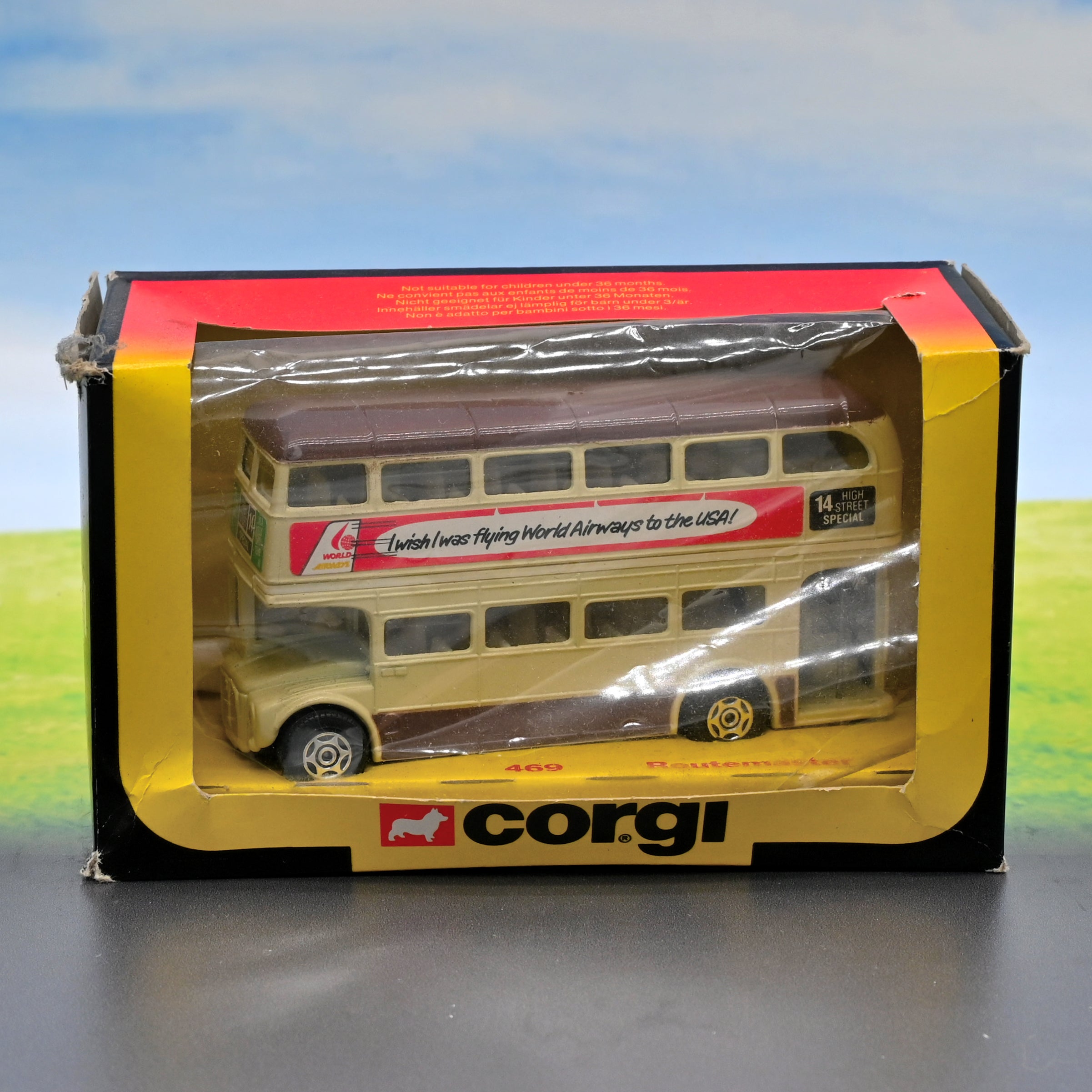Corgi 469 / AEC Routemaster / I wist I was flying World Airways to the ...